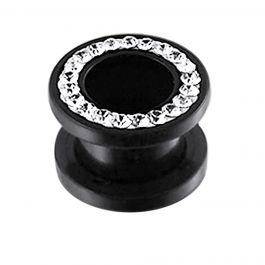 UV Multi Clear Stones Ear Flesh Tunnel – Plugs and Tunnels Wholesale