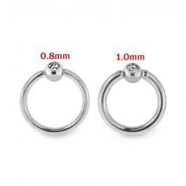 Surgical Steel CZ jeweled Flexible BCR Piercing Jewelry