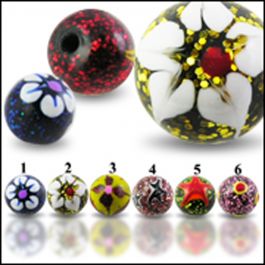 Mix Color Flower Hand Painted UV Balls