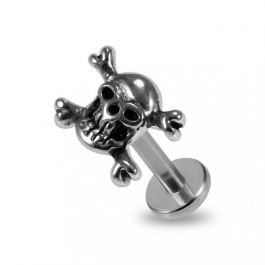 CrossBones Skull Cartilage Helix Tragus Piercing