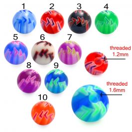Marble Painted Acrylic Fancy UV Balls