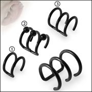 Black Anodized Cartilage 'Clip-On' Closure Ring