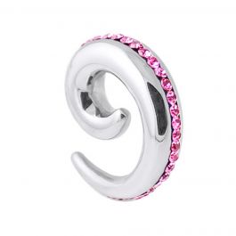 Pink Jeweled Spiral Expander - Delicate Hue